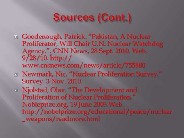 Nuclear Proliferation Presentation | PPTX | Science