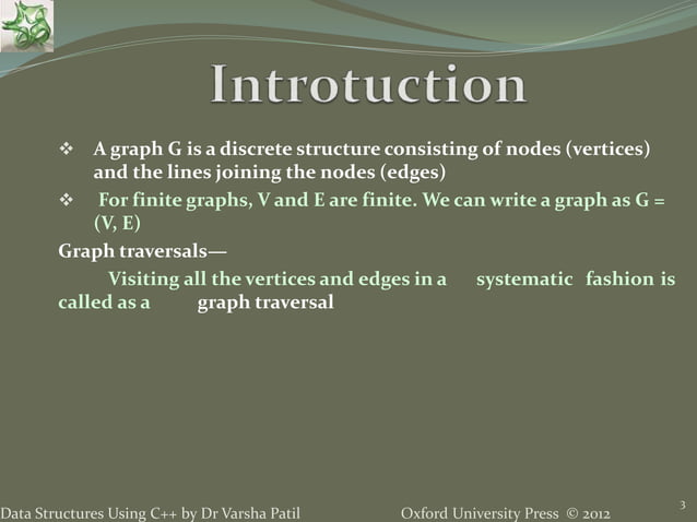 8. Graph - Data Structures using C++ by Varsha Patil | PPTX