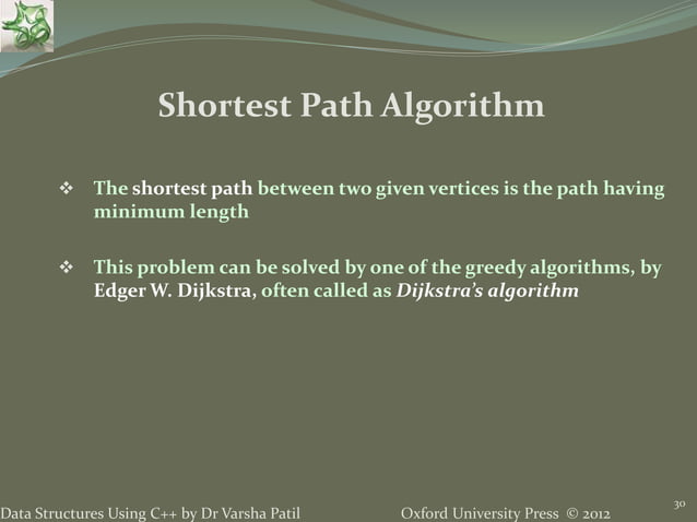 8. Graph - Data Structures using C++ by Varsha Patil | PPTX