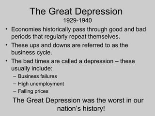 (8) great depression and the new deal | PPT