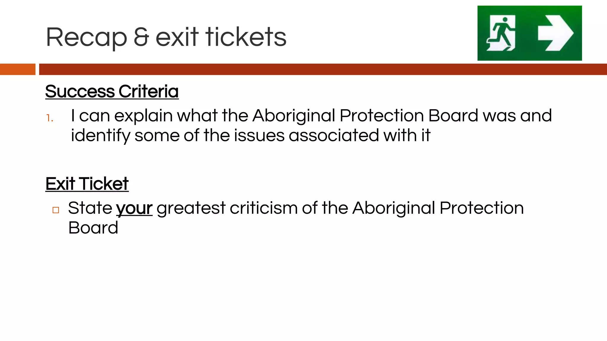 3.4 green aboriginal protection board - THOP | PPTX
