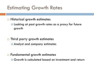SAPM Growth Rates MBA Notes and Material | PDF