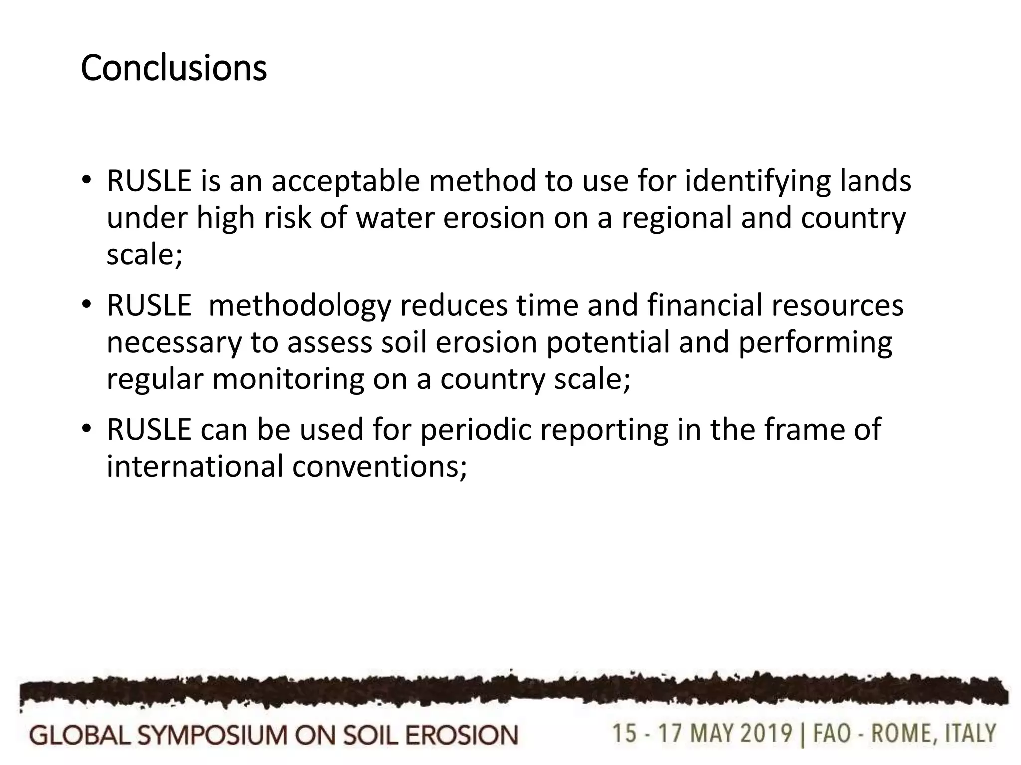 Soil erosion modelling using RUSLE1 in Shida Kartli Region (Georgia) | PPTX