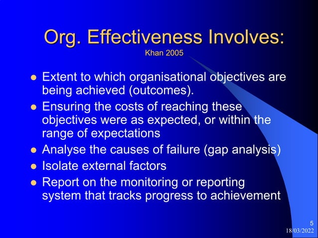 Organisational Effectiveness | PPT