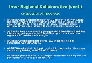 AARINENA Activity Report, Dr. I. Hamdan | PPT | Agriculture | Industries