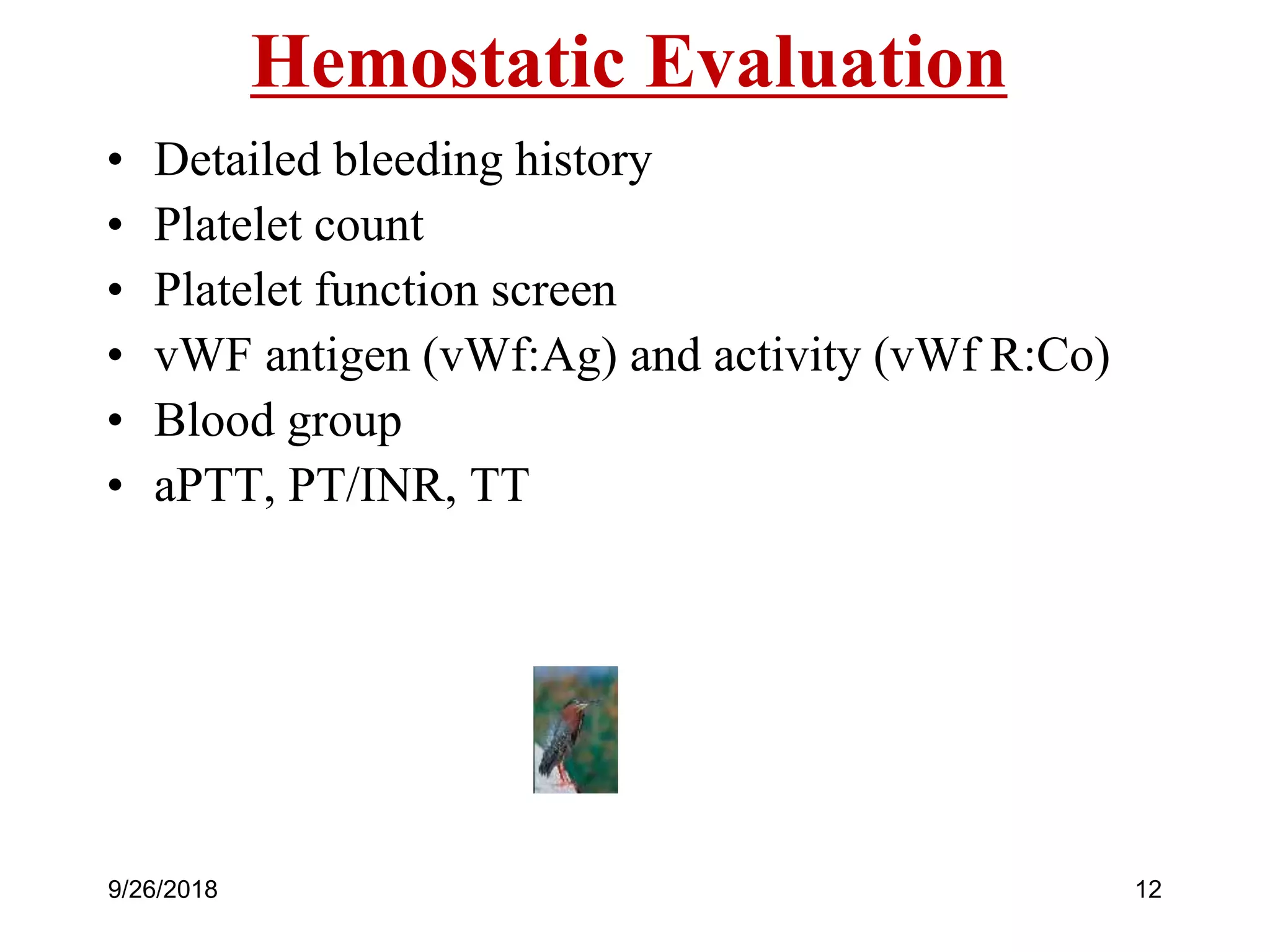 Hemostasis work up | PPTX