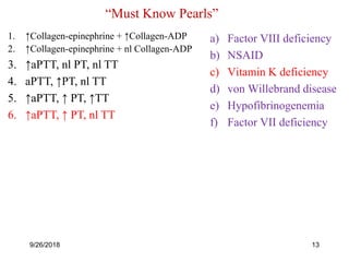 Hemostasis work up | PPTX