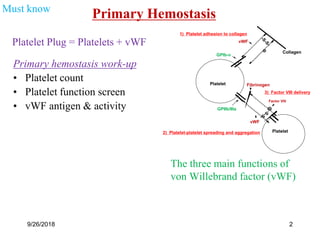 Hemostasis work up | PPTX