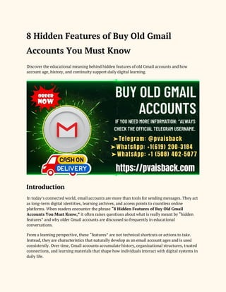 8 Hidden Features of Buy Old Gmail Accounts You Must Know.docx