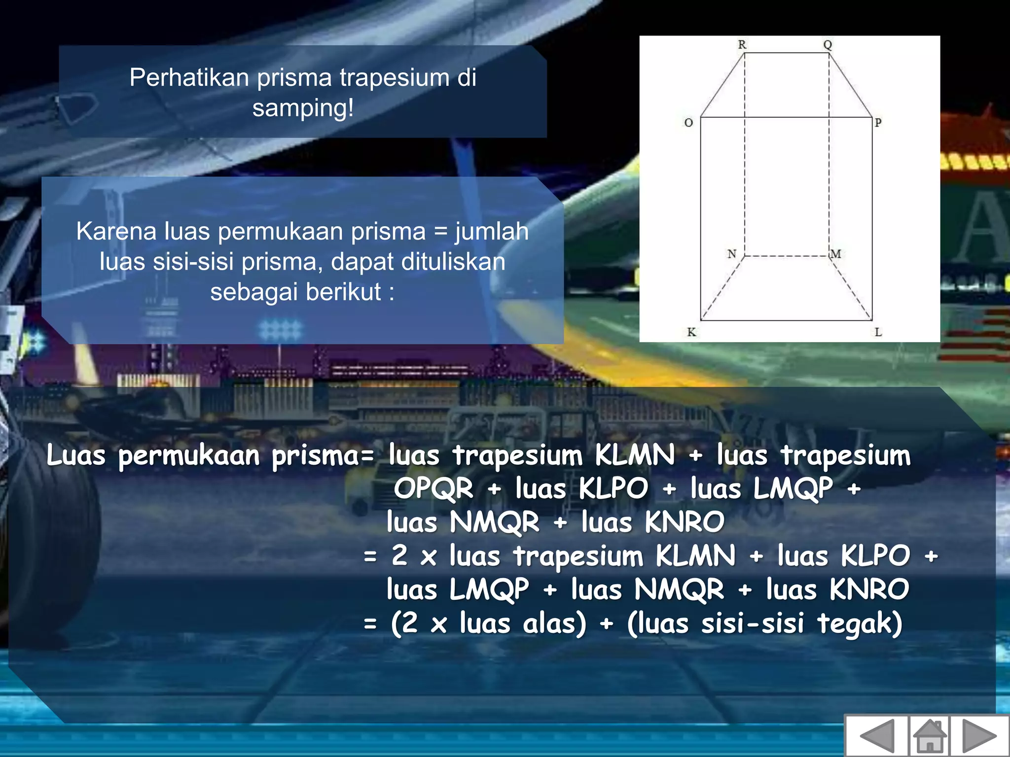 Matematika jaring jaring dan luas permukaan prisma | PPTX