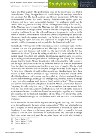 8 HOMOSEXUALITY AND THE LAW IN AFRICA SOUTH AFRICAN CASE LAW AS A ...