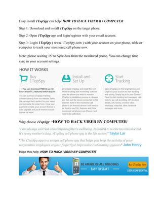 HOW TO HACK VIBER BY COMPUTER | PDF | Smartphones | Consumer Electronics