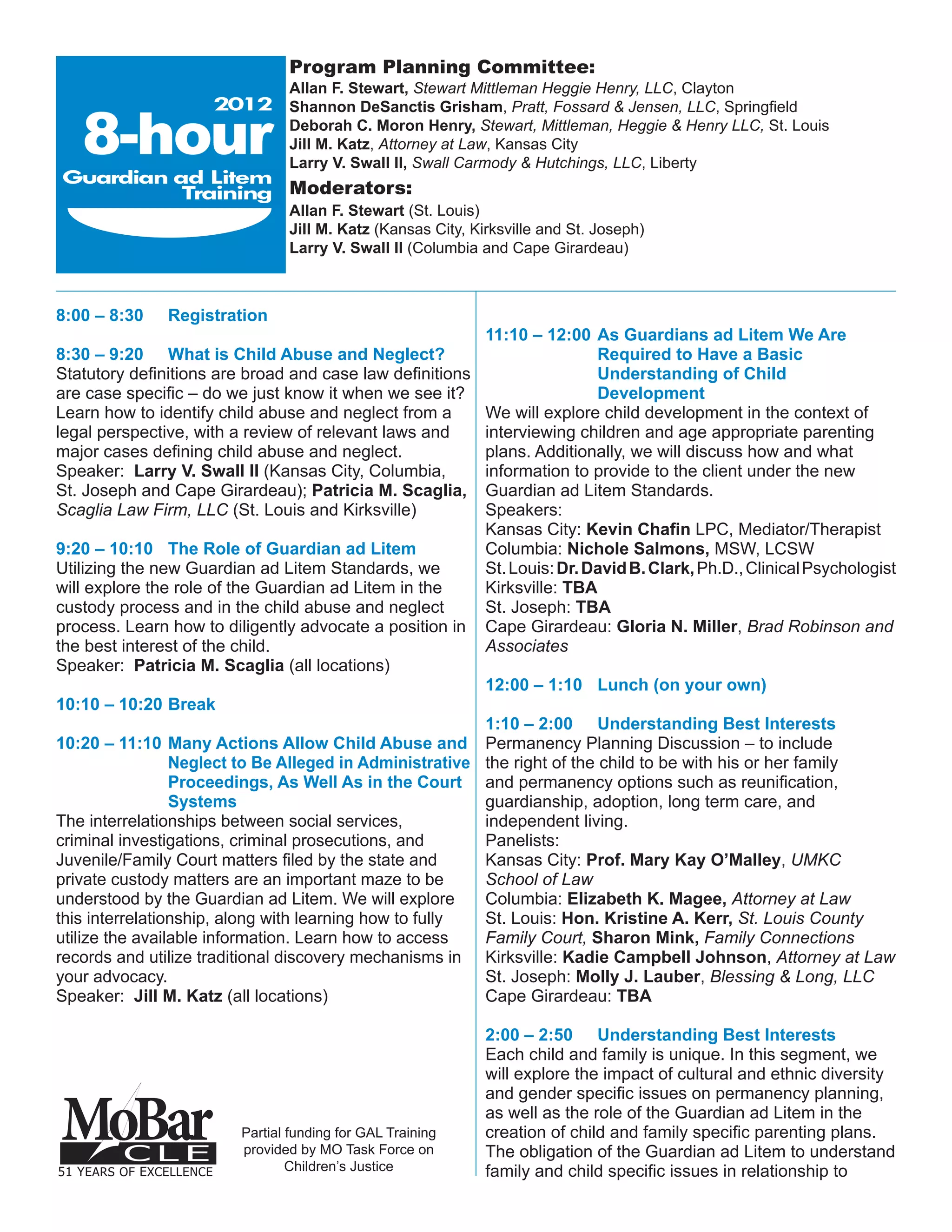 MoBarCLE | 8-hour Guardian ad Litem Training | PDF