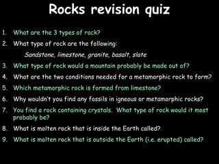 8 h the rock cycle | PPT | Geology | Science
