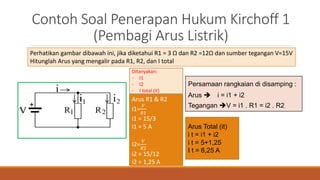 8 hukum kirchoff plus contoh soal | PPTX