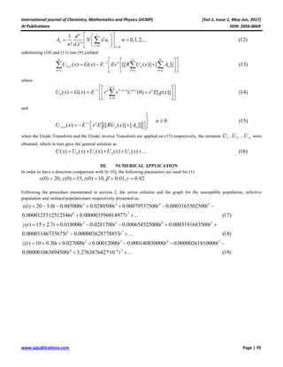 Elzaki Decomposition Method for Solving Epidemic Model | PDF