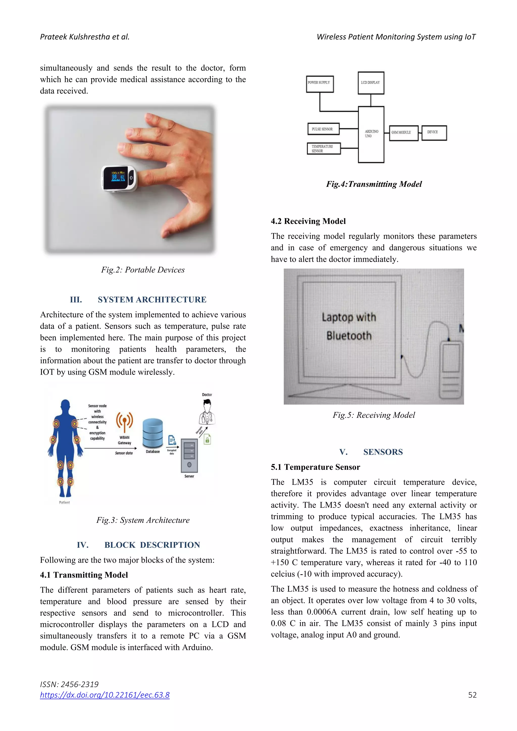 Wireless Patient Monitoring System using IoT | PDF