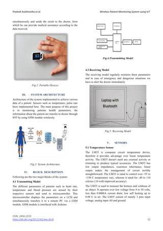 Wireless Patient Monitoring System using IoT | PDF