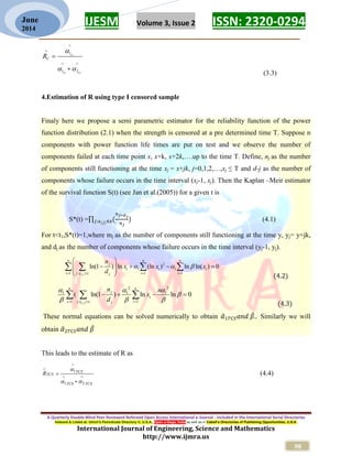 SEMI-PARAMETRIC ESTIMATION OF Px,y({(x,y)/x >y}) FOR THE POWER FUNCTION DISTRIBUTION | PDF