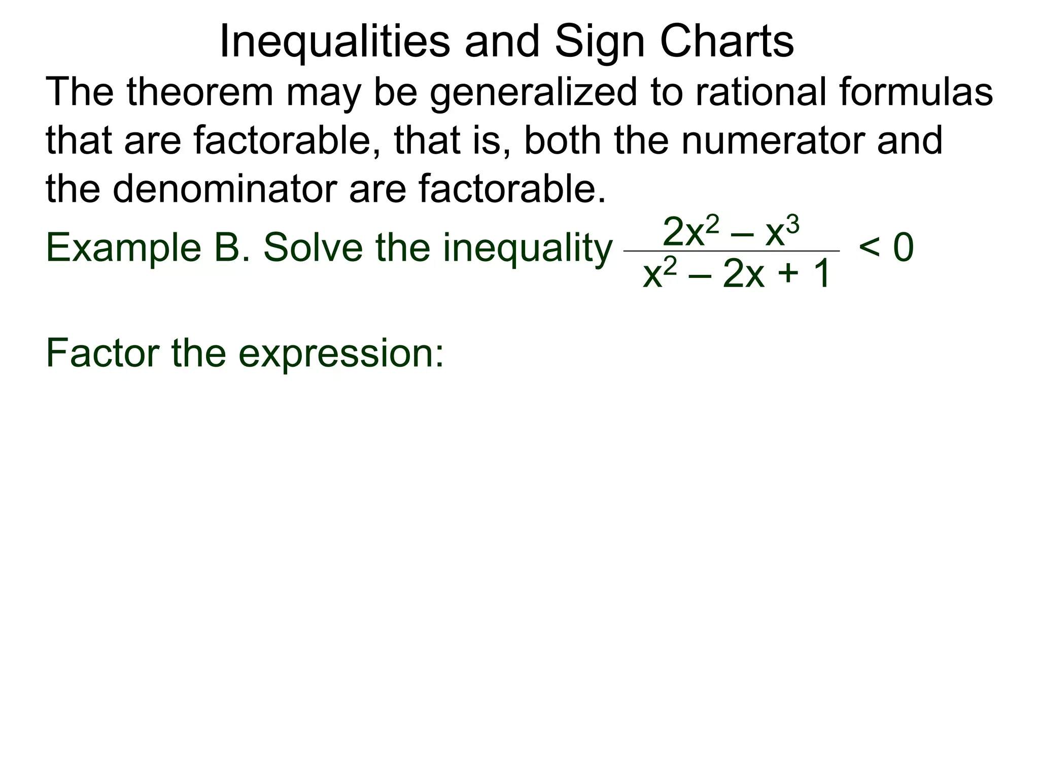 8 inequalities and sign charts x | PPTX | Physics | Science