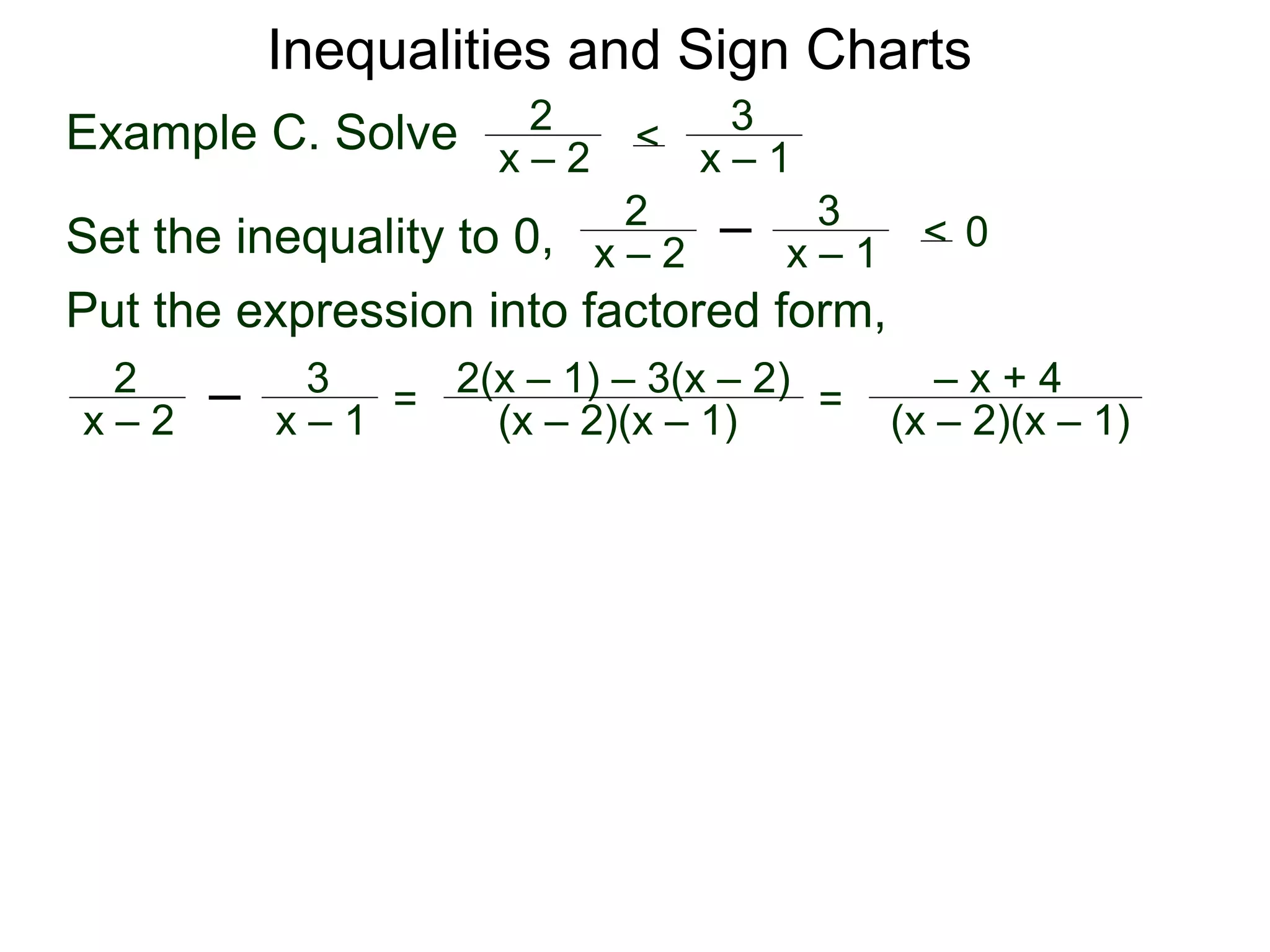 8 inequalities and sign charts x | PPTX | Physics | Science