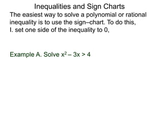 8 inequalities and sign charts x | PPTX | Physics | Science