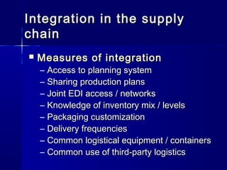 8 integrating the supply chain | PPT