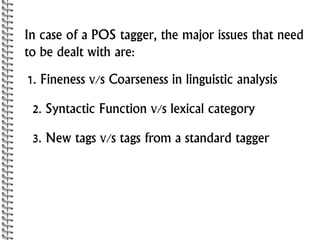 8 issues in pos tagging | PDF