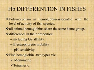 fish Hemoglobin 17m | PPTX
