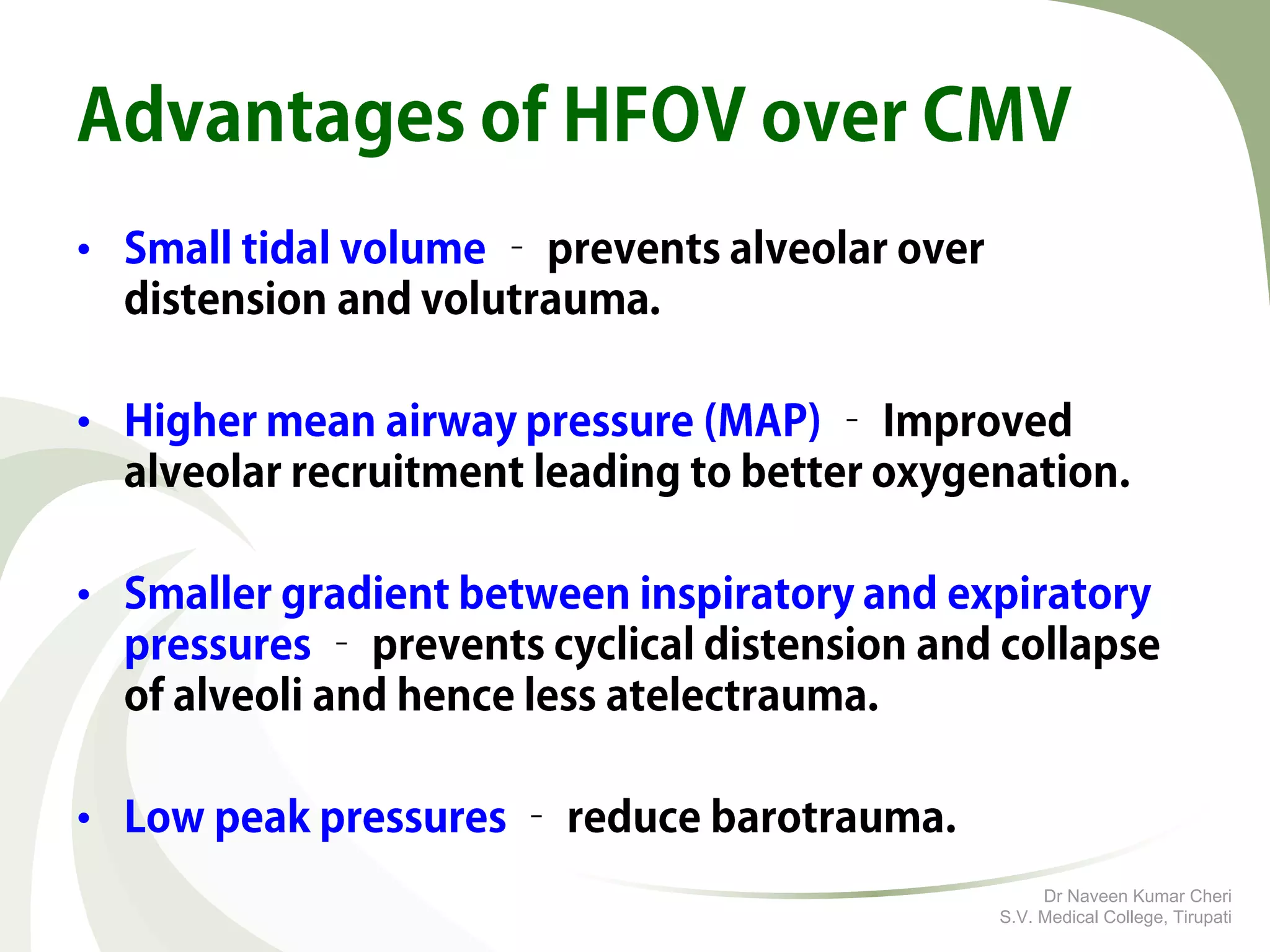 HFOV - High Frequency Oscillatory Ventilation | PDF