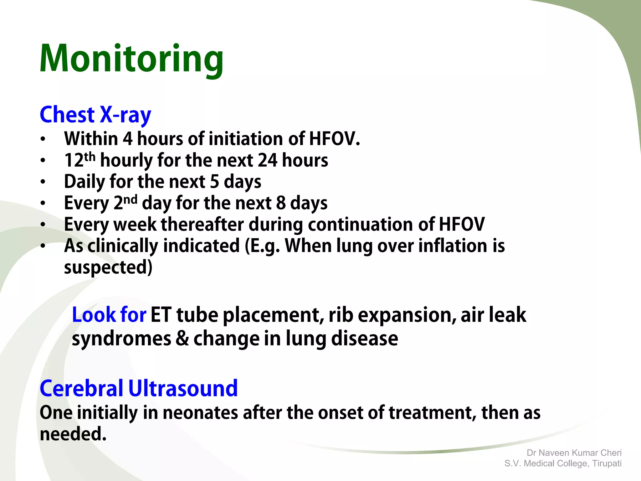 HFOV - High Frequency Oscillatory Ventilation | PDF