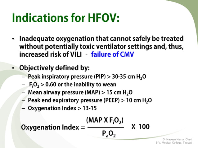 HFOV - High Frequency Oscillatory Ventilation | PPT