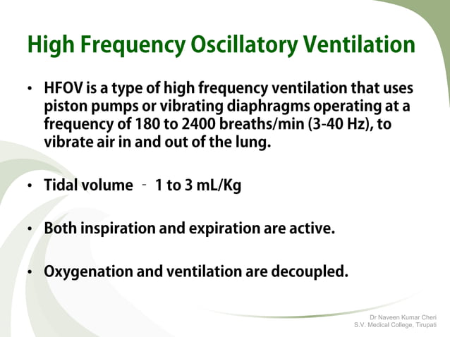 HFOV - High Frequency Oscillatory Ventilation | PDF | Lung and ...