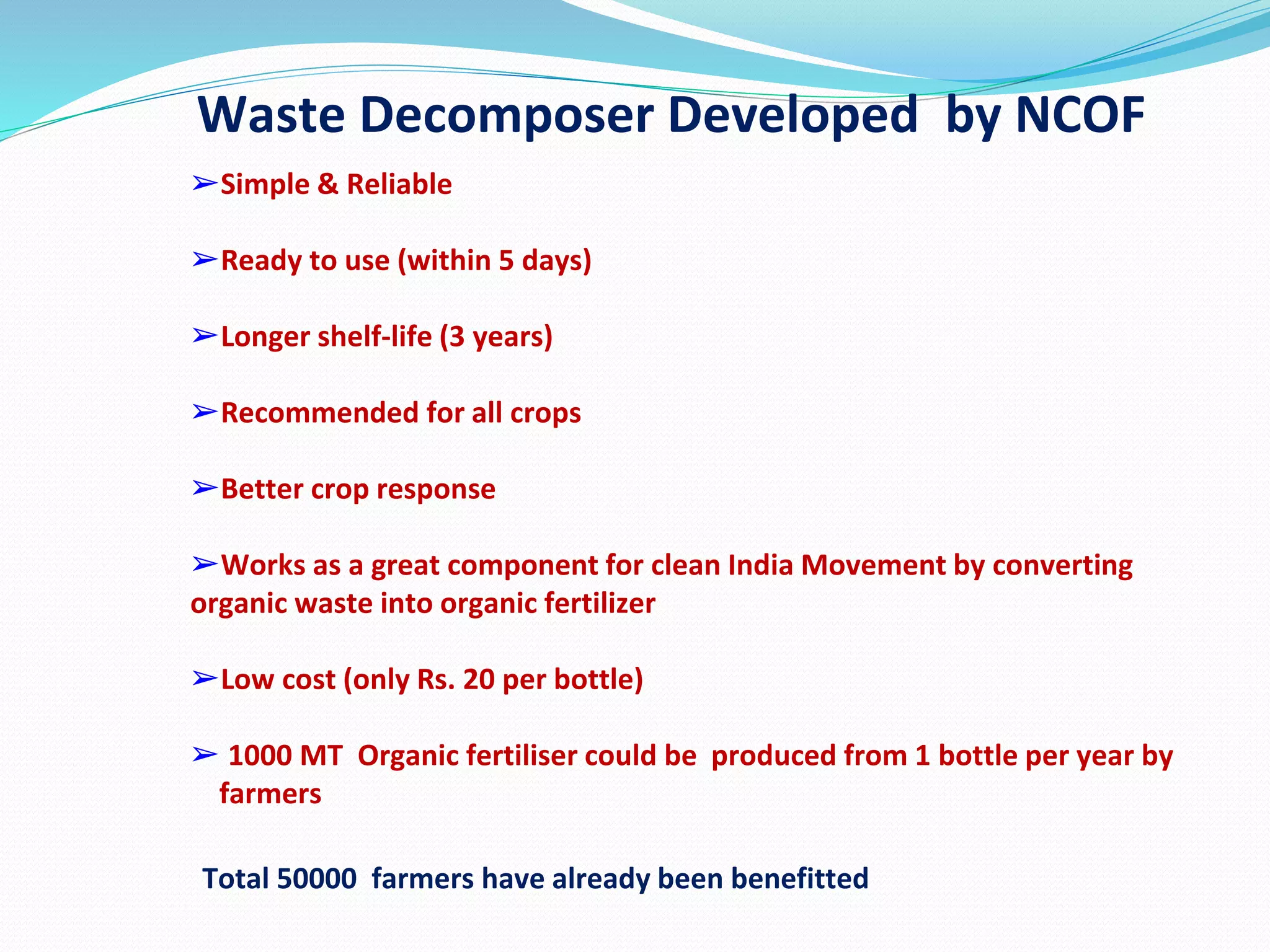Farmer friendly techniques - waste decomposer | PPTX