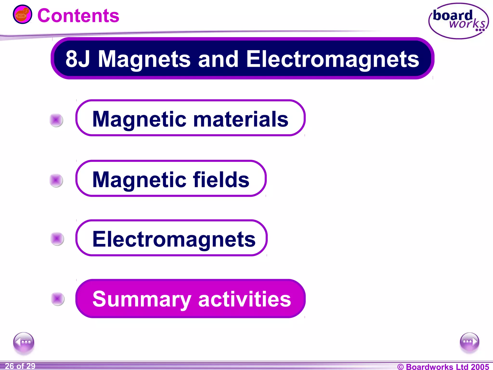 8 j magnets & electromagnets (boardworks) | PPT