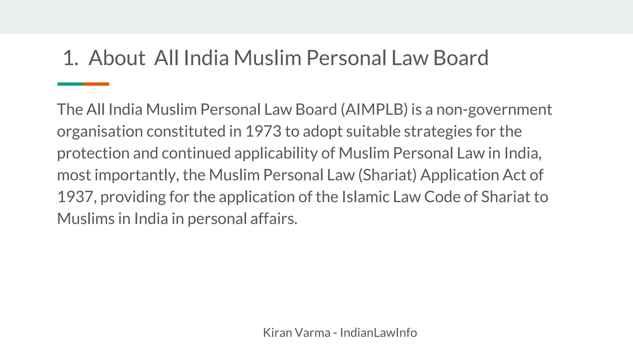 All india muslim personal law board | PPT