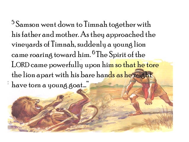 8 Jun 2014: "Lessons from the Story of Samson"