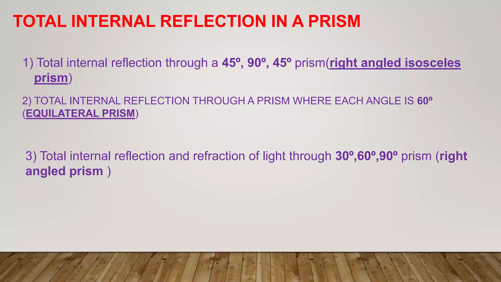 critical angle and total internal reflection | PPTX