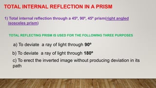 critical angle and total internal reflection | PPTX