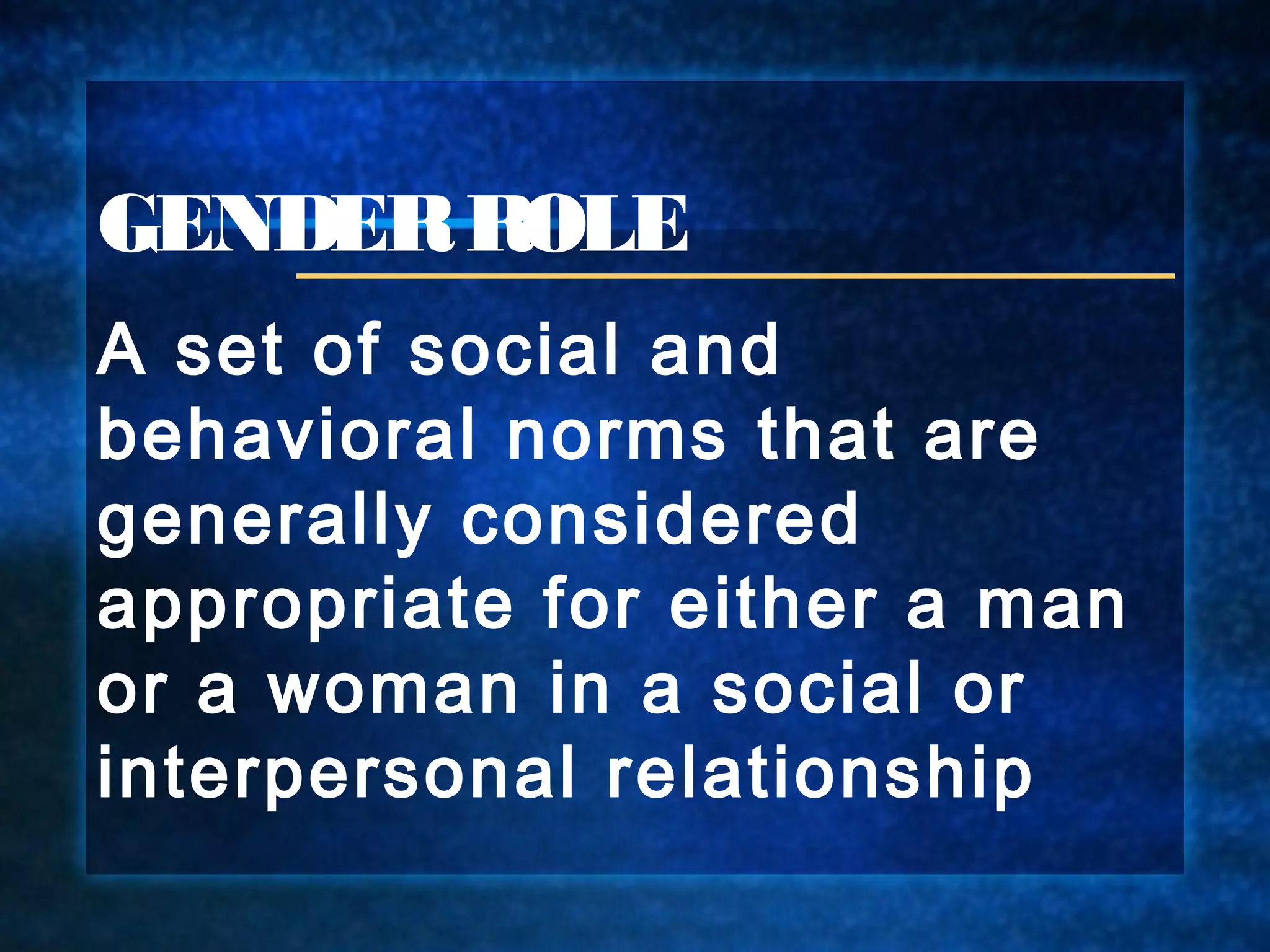 Gender roles of family members | PPT