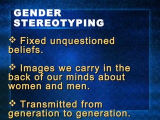 Gender roles of family members | PPT