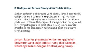 8 Kesalahan Presentasi.pptxLLLLLLLLLLLLLLKKK | PPTX