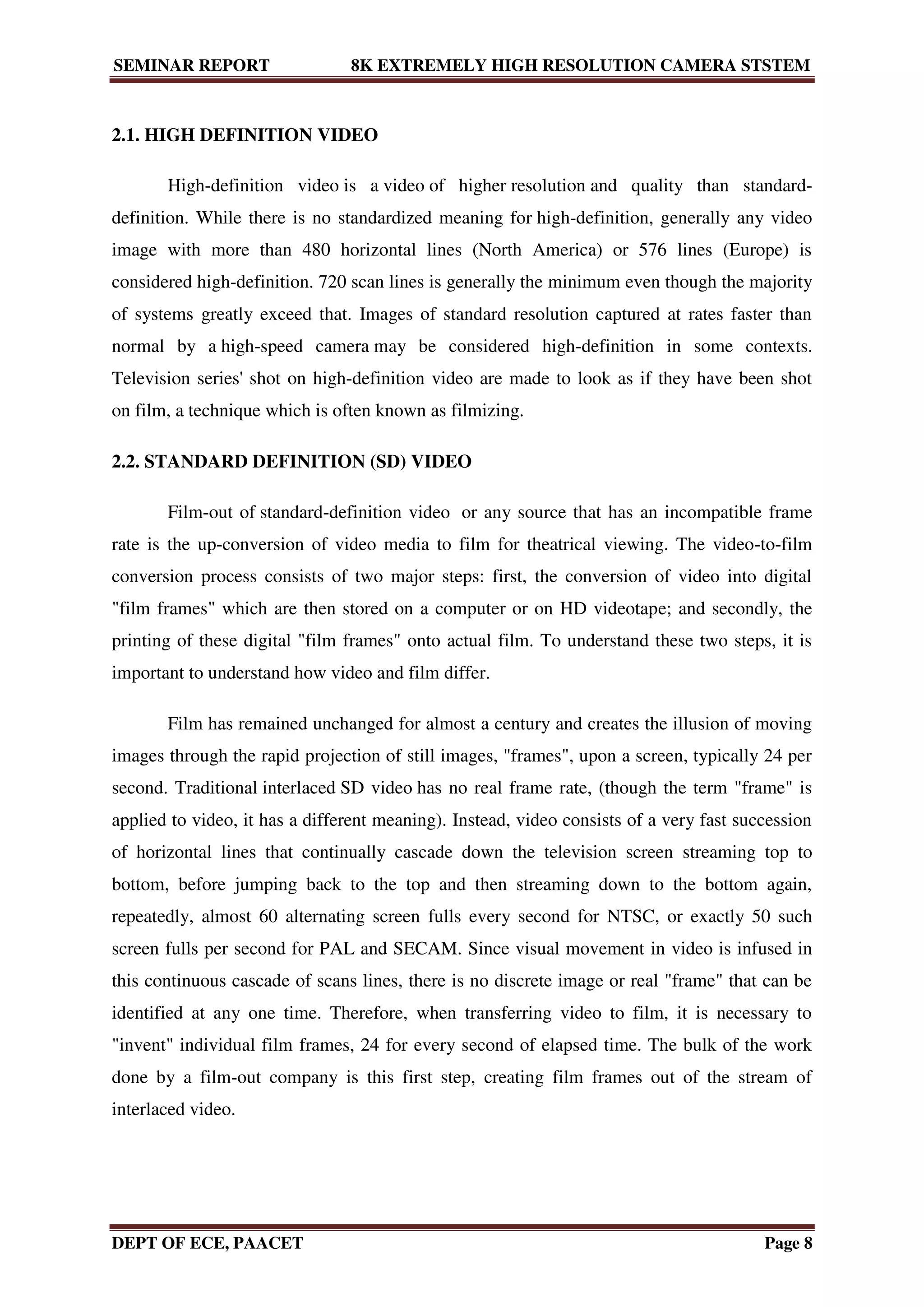 8 k extremely high resolution camera system | PDF