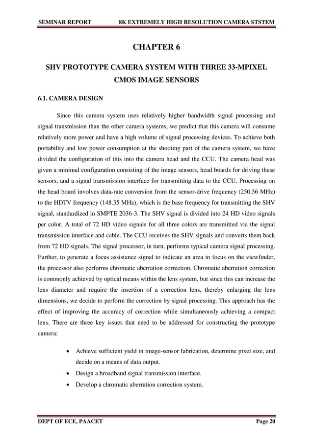 8 k extremely high resolution camera system | PDF