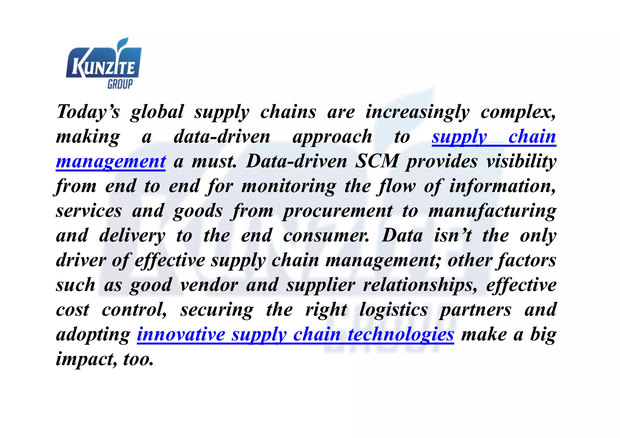 8 key benefits of effective supply chain management | PDF