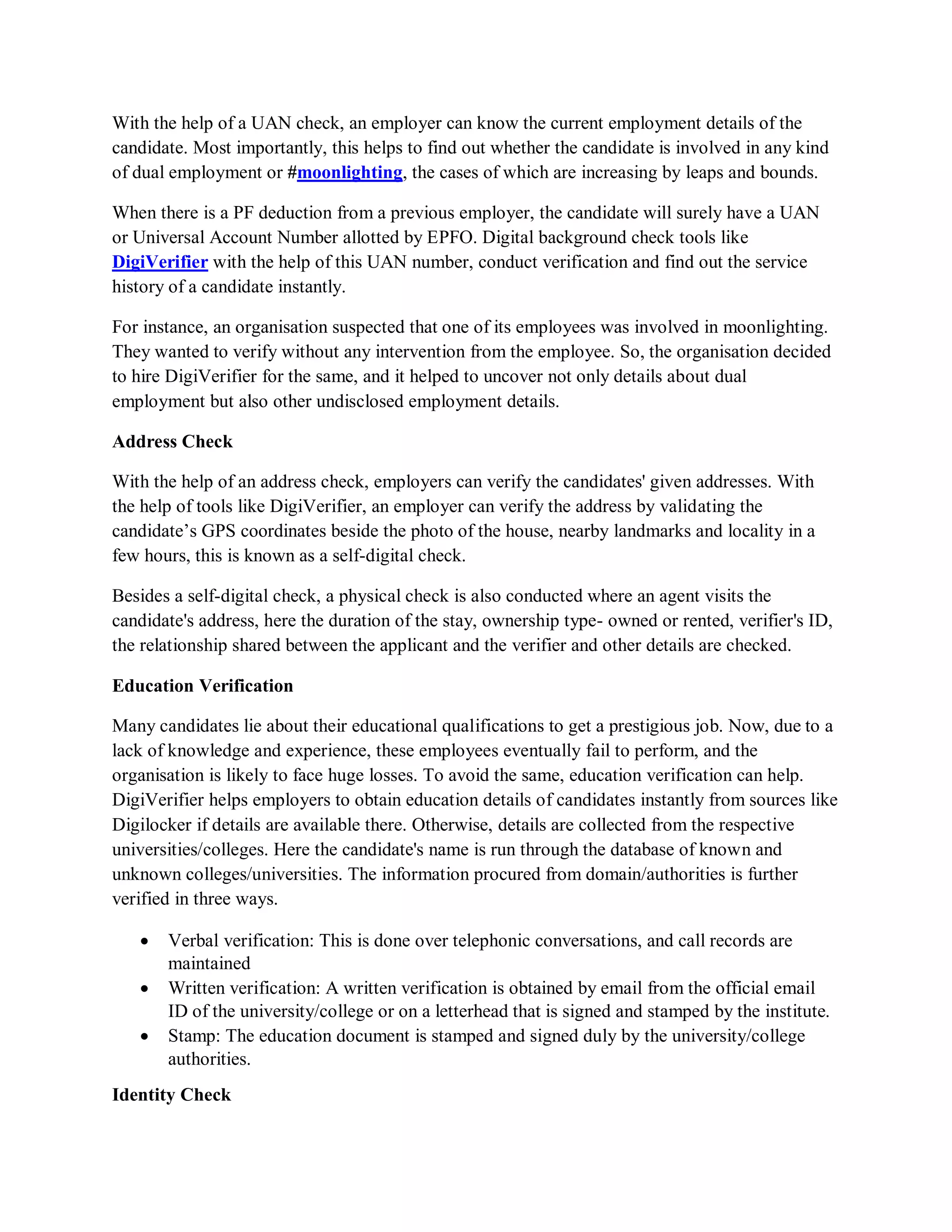 8 Key Employee Background Checks For Employers to Consider | PDF