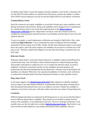 8 Key Employee Background Checks For Employers to Consider | PDF