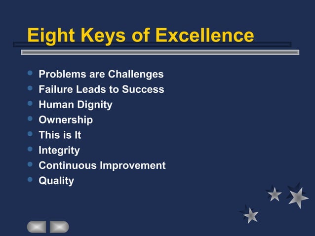 8 Keys of Excellence | PPT | Business and Finance