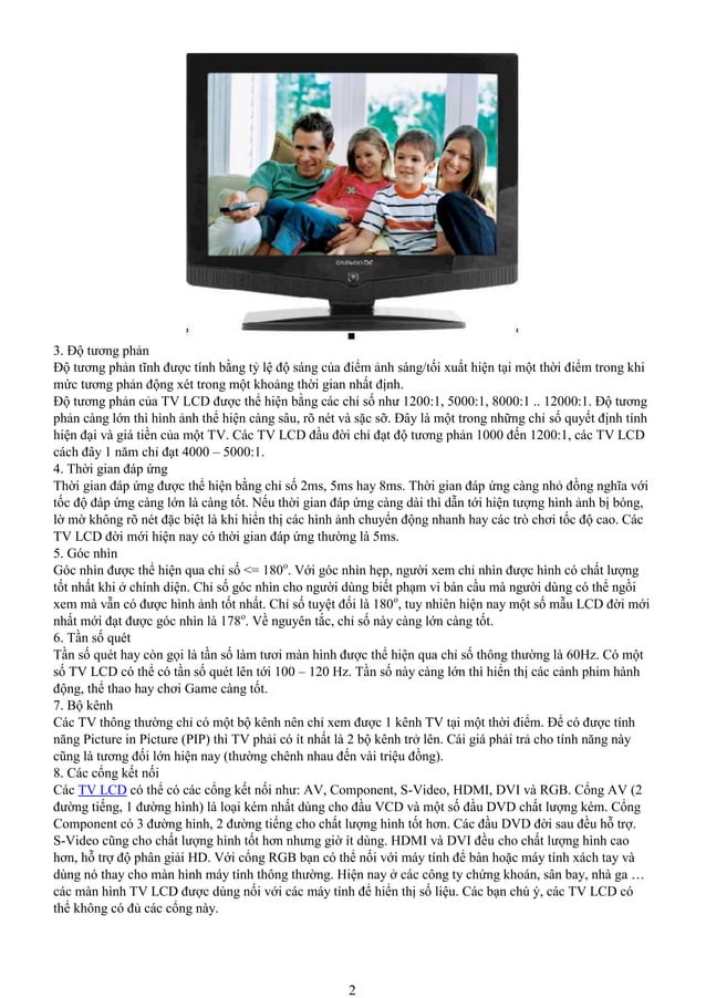 8 kinh nghiệm mua ti vi lcd | PDF