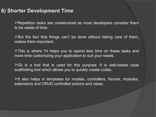 10 reasons to choose the yii framework | PPT